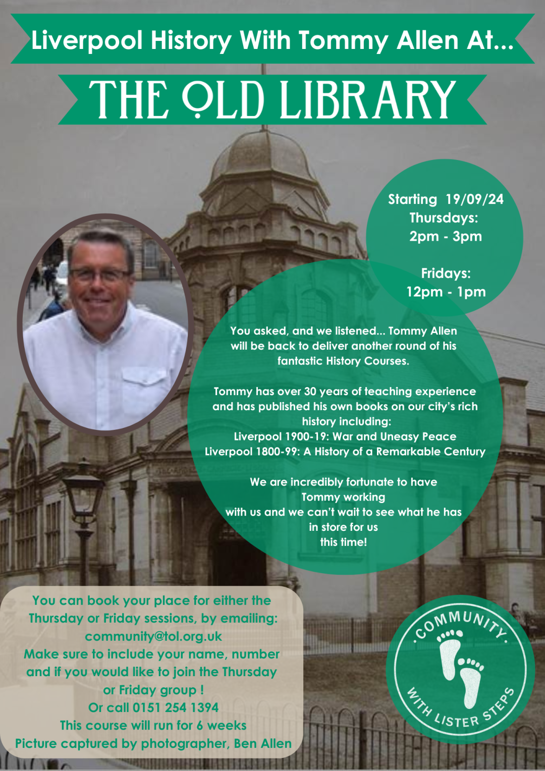 Liverpool History with Tommy Allen- new workshops – Lister Steps